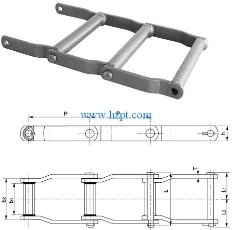 Wide Series Welded Offset Sidebar Chain WDH110/WDR110/WDH112 For Heavy ...