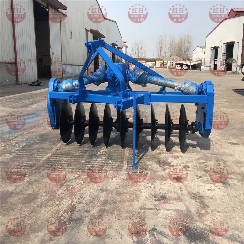 Agricultural Tractor Mounted Disc Plough In Plowing Land Machine ...