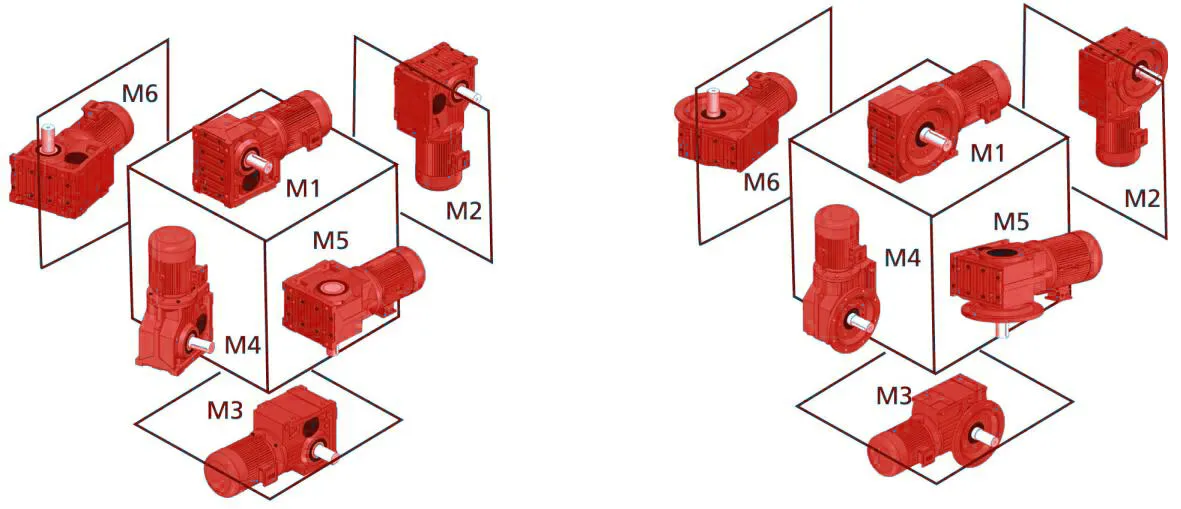 Hollow Shaft K Series Helical Bevel Reducer Gearbox Helical Gear ...