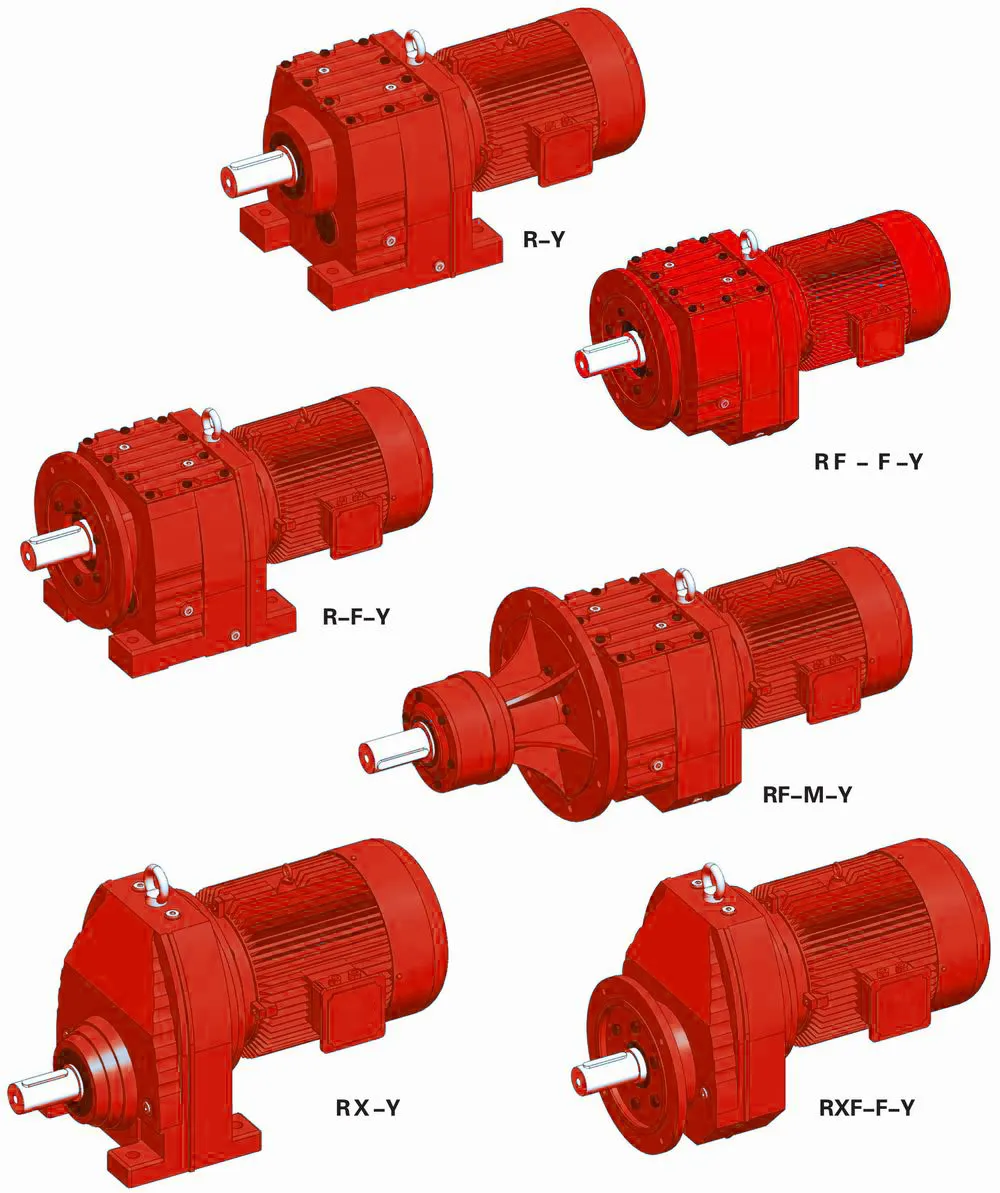 Flange mounted helical gear box/gearbox/gearmotor/geared motor/gear ...