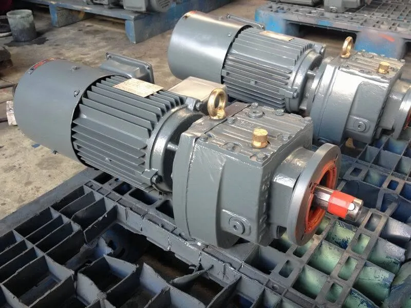 RF series Flange Mounted Inline Helical Gear Reducer Gearmotor - China ...