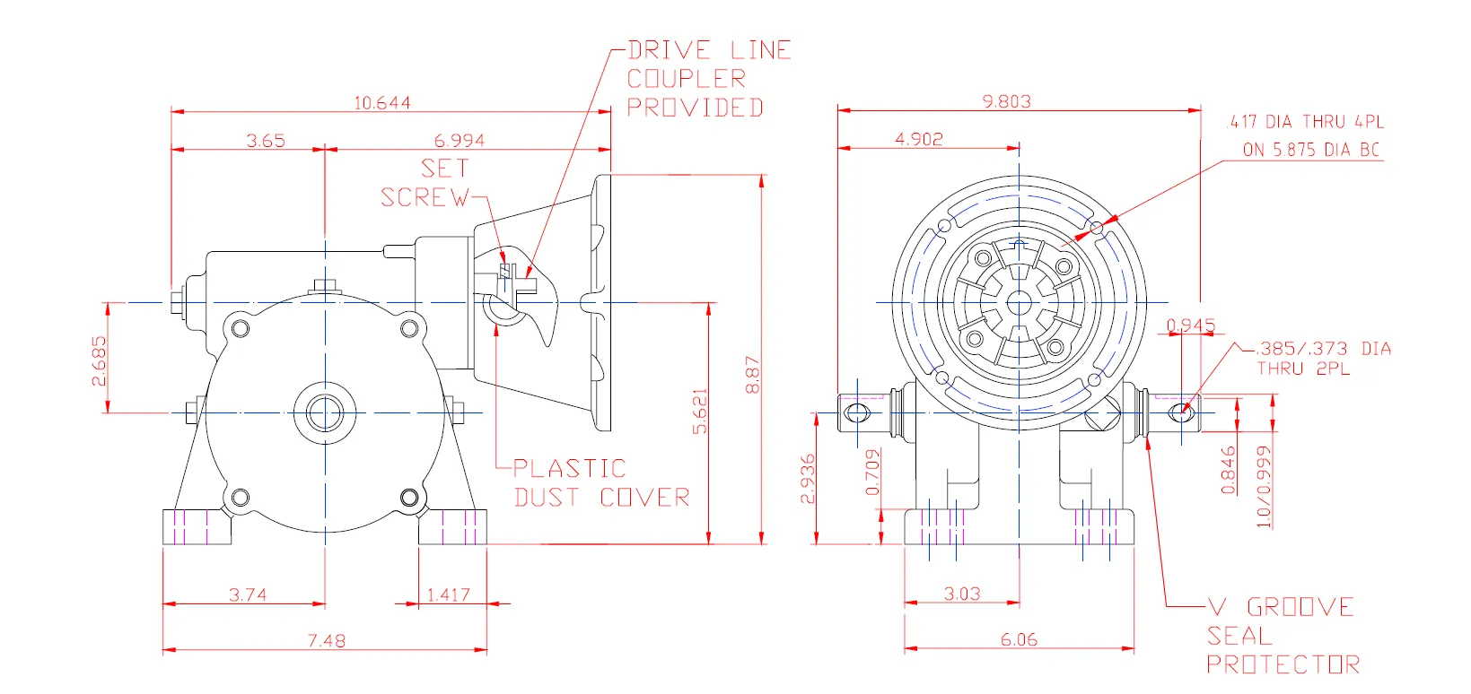 Center Pivot Irrigation Gearbox Drive Motors SYF-1 Series - China ...